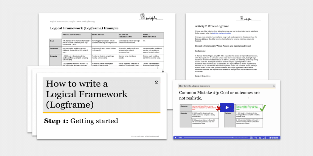Lesson Plan Kit: Writing a Logical Framework - tools4dev